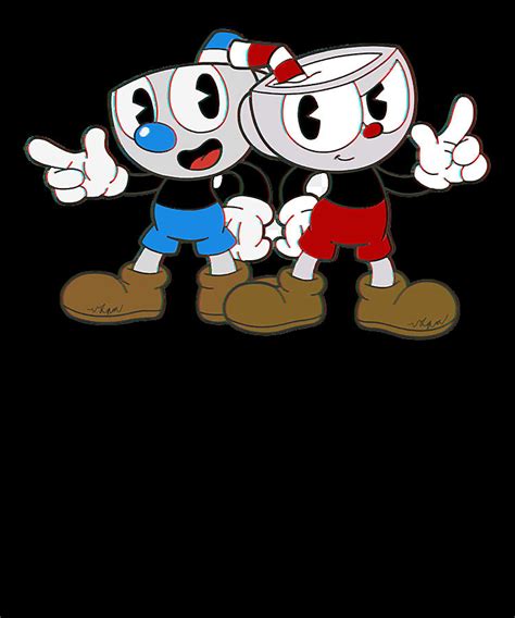 Endowed Running And Shooting Style Strong Cuphead And Mugman Cute Fan