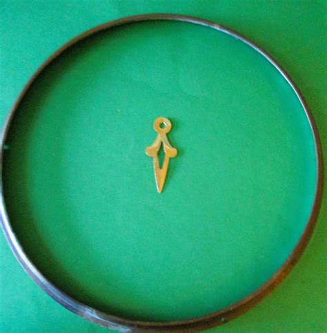 Old And Tarnished Pressed Solid Brass Clock Front Bezel 10 58 No