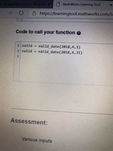 Solved Lesson 5 Wrap Up Write A Function Called Valid Date