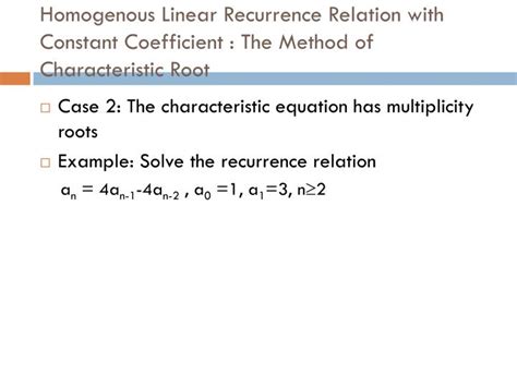 Ppt Chapter Two Recurrence Relation Powerpoint Presentation Id2401165