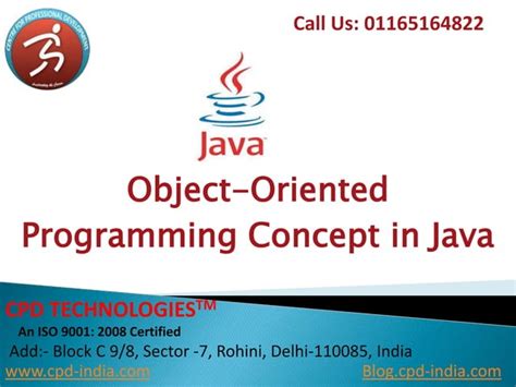 Oops Concept In Java Object Oriented Programming In Java PPTX
