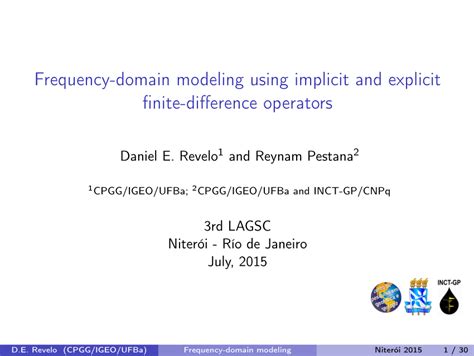 Pdf Frequency Domain Modeling Using Implicit And Explicit Finite Difference Operators