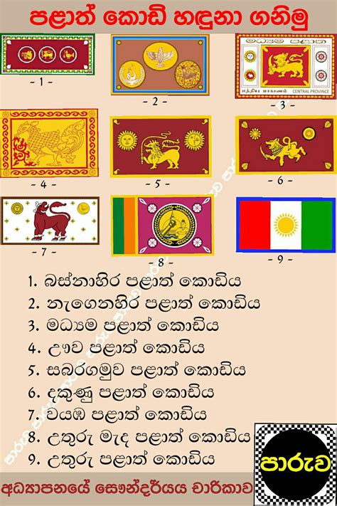 පාරුව ශ්‍රී ලංකාවේ පළාත් කොඩි Facebook