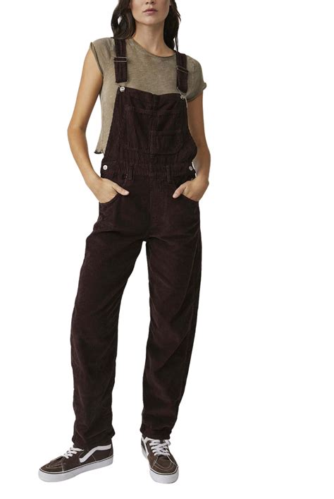 Free People Ziggy Cord Overalls Buckworth Brown Garmentory