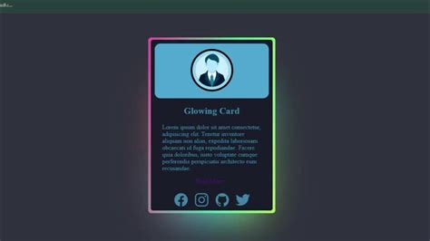 How To Design Card With Html And Css Glowing Card Csswebdesign Youtube