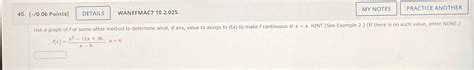 Solved Points WANEFMAC7 10 2 025 Use A Graph Of F Or Some Chegg Com