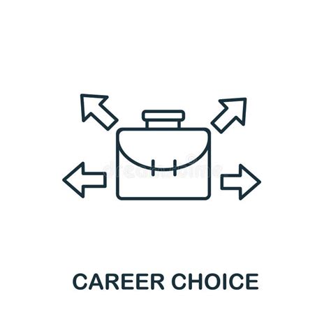 Career Choice Icon Line Style Symbol From Productivity Icon Collection Stock Illustration
