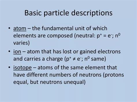 Ppt Basic Particle Descriptions Powerpoint Presentation Free