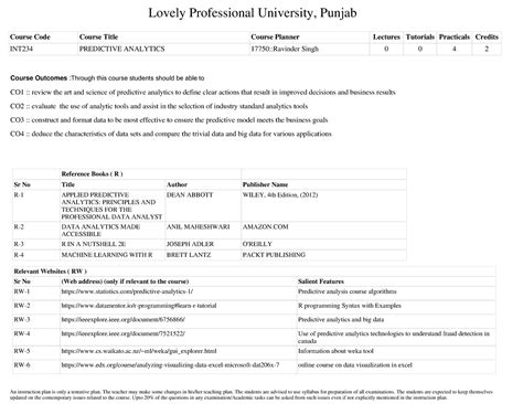 int234 predictive analytics 1 lovely professional university punjab