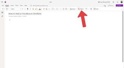 How To Add A Checkbox In OneNote