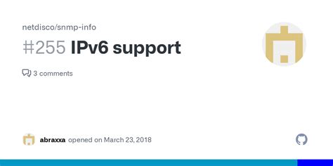 ipv6 support · issue 255 · netdisco snmp info · github