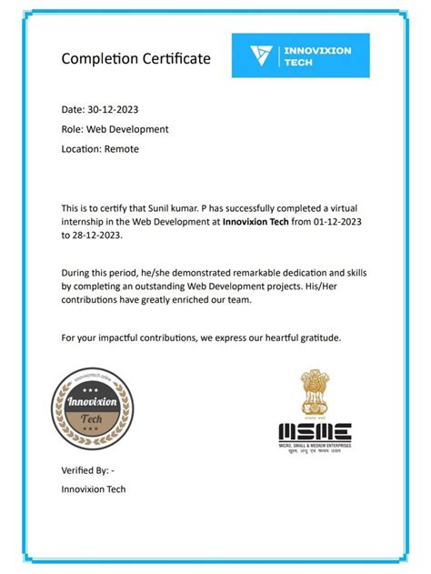 sunil kumar p on linkedin internship internshipcompletion