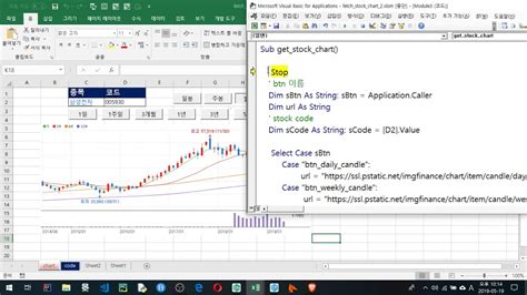 [엑셀 실무]naver 주식 차트 봉차트 선차트 몽땅 엑셀로 가져오기 초간단 완결 get stock chart from