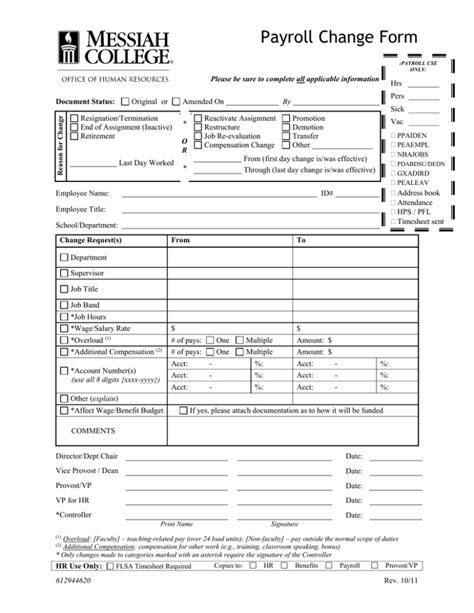 Payroll Change