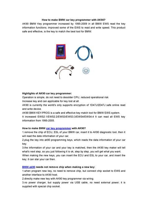 how to make bmw car key with ak90 key programmer pdf docdroid
