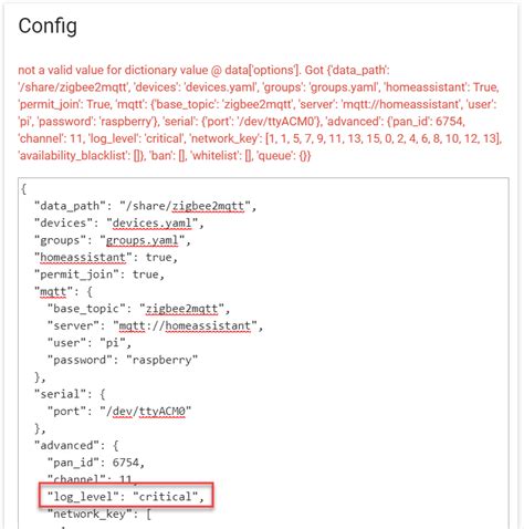Setting Loglevel For Zigbee2mqtt Zigbee Home Assistant Community