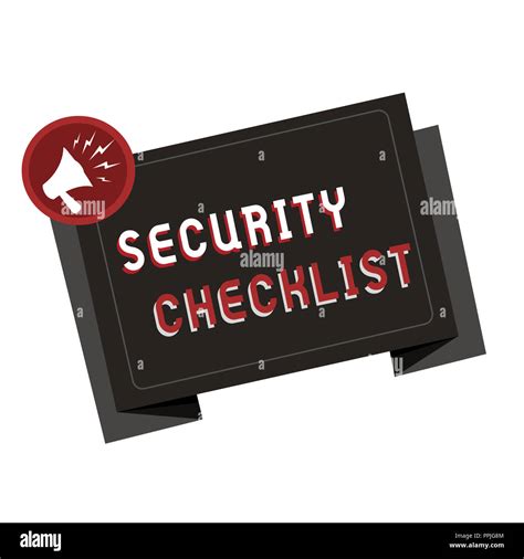 Text Sign Showing Security Checklist Conceptual Photo Protection Of Data And System Guide On
