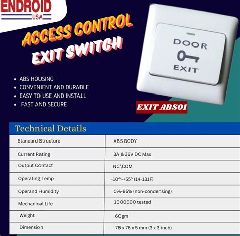 Abs Exit Push Switch At ₹ 120piece Door Exit Push Switches In Faridabad Id 2853681189212