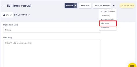 Cloning Page Types and Collections | Knowledge Base | ButterCMS