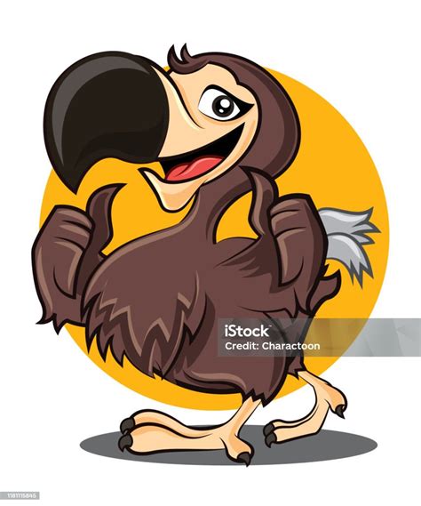 만화 귀여운 행복 도도 새 캐릭터는 좋은 손 표지판을 보여주는 벡터 마스코트 일러스트 도도새에 대한 스톡 벡터 아트 및 기타 이미지 도도새 고대의 골동품 Istock