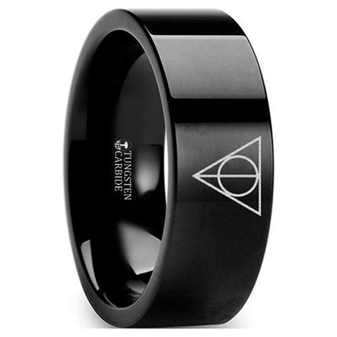 Harry Potter Deathly Hallows Symbol Super Hero Movie Black Tungsten