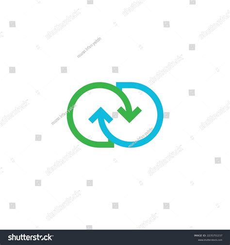 Interlocking Circles Arrows Vector Symbol Stock Vector Royalty Free 2235751237 Shutterstock