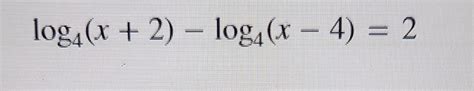 Solved Solve The Following Logarithmic Equation Express Chegg