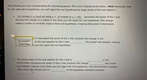 Solved Suppose You Are Planning To Use A Test Of The