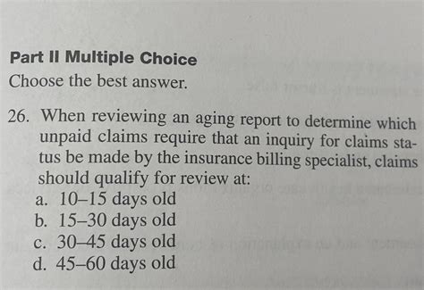 Solved Part Ii Multiple Choicechoose The Best Answer26
