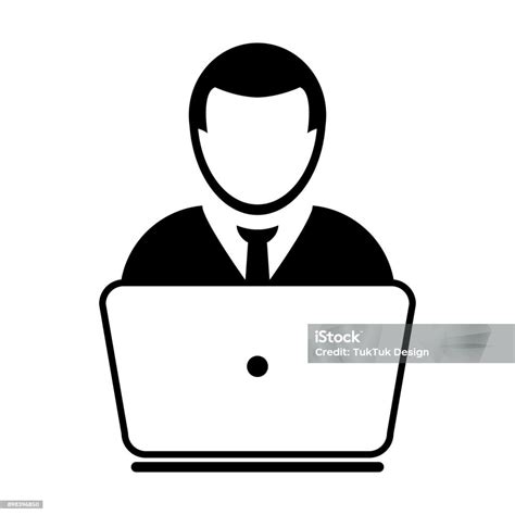 사용자 아이콘 벡터 문양 그림 기호에 비즈니스 및 온라인 통신 네트워크에 대 한 노트북 컴퓨터 남성 사람 프로필 아바타