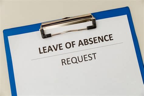 Premium Photo Personal Leave Ob Absence Statement Form At The Desk