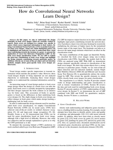 How Do Convolutional Neural Networks Learn Design Pdf Applied