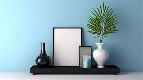 3d 그림에서 기울고 파란색 선반에 세로 모형 템플릿 검은 그림 프레임 벽 모형 갤러리 배경 일러스트 및 사진 무료 다운로드 Pngtree