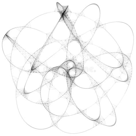 abstract curve geometric line art sketch illustration stock