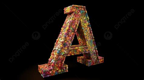 잘라낸 사탕 조각으로 만든 다채로운 알파벳 문자 A 3d 픽셀화 알파벳 문자 A 고화질 사진 사진 배경 일러스트 및 사진 무료 다운로드 Pngtree