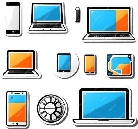 Premium Ai Image Laptop Illustration Collection Laptop Vector Set Computer Design Elements