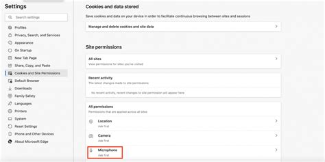 Checking The Camera Microphone Settings On Microsoft Edge The English Farm