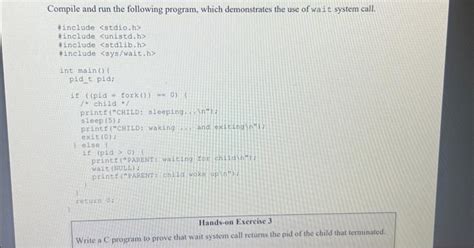 Solved Compile And Run The Following Program Which