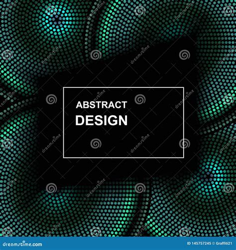 Vector Abstract Halftone Circle Frame Abstract Dotted Gradient Logo Design Elements Stock
