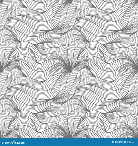 Wave Seamless Pattern Stock Vector Illustration Of Floral 130369032