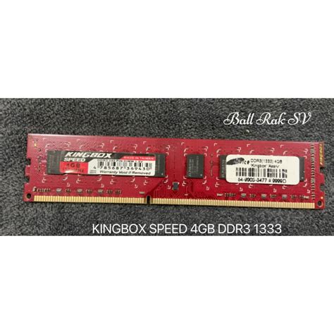 Ram Kingbox Speed 4gb Ddr3 1333 Shopee Thailand