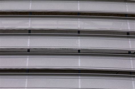 A Fragment Of The Building S Facade Consisting Of Openwork Metal Panels Stock Image Image Of