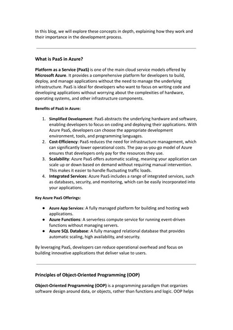 Ppt Understanding Paas In Azure Principles Of Oop And Abstract Methods A Developers Guide