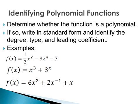6 2 Evaluating And Graphing Polynomials Pptx