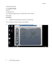 Lab Uncovering New Digital Evidence Using Bootable Forensic Utilities Docx Numan Mir