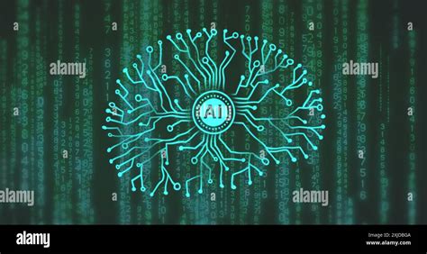 Image Of Ai Data Processing Over Computer Server Stock Photo Alamy