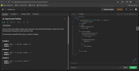 Day 2 Of 100daysofcodechallenge Search Insert Position Surya Prakash Vaishnav Posted On The