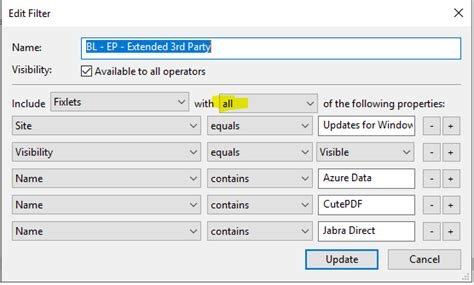Filter To Group Specific Fixlets Content Authoring Bigfix Forum