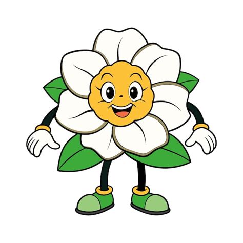 가르데니아 꽃 터 아트 일러스트레이션 Eps 파일 디자인을 다운로드 프리미엄 Ai 생성 벡터