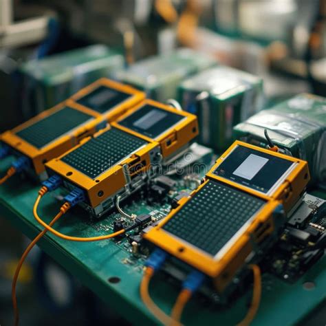 Advanced Technology Circuit Boards With Microcontrollers And Components Stock Image Image Of